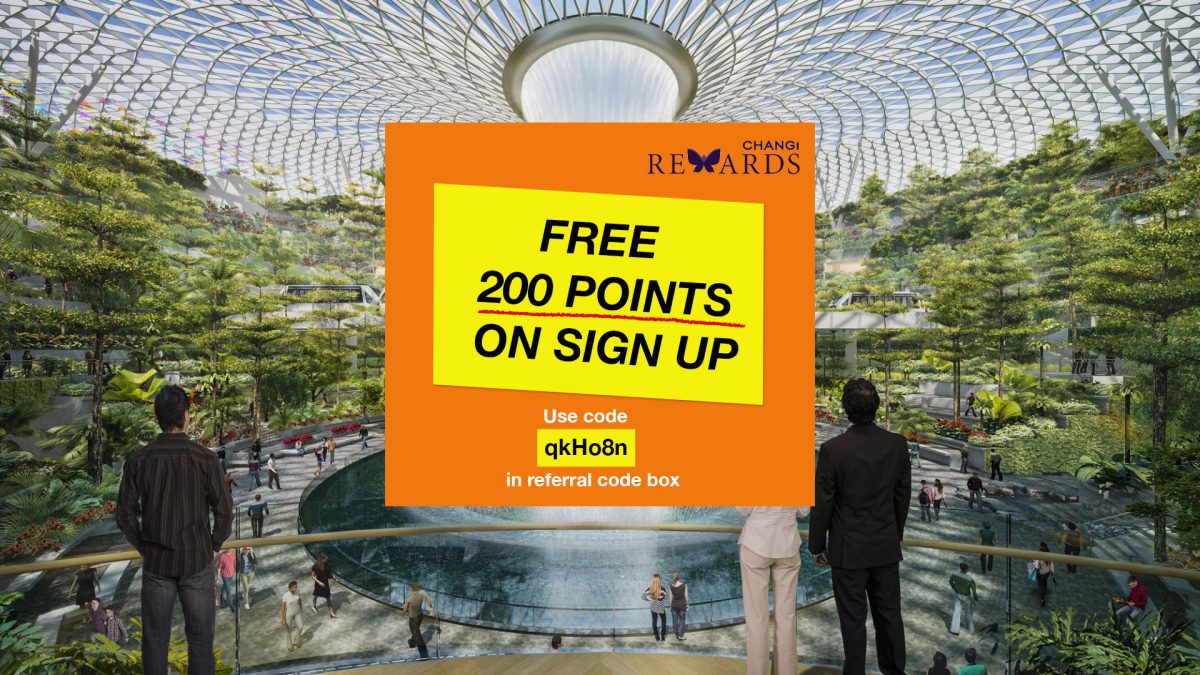 Get free 200 Changi Rewards points worth S$200 before you go to Jewel ...