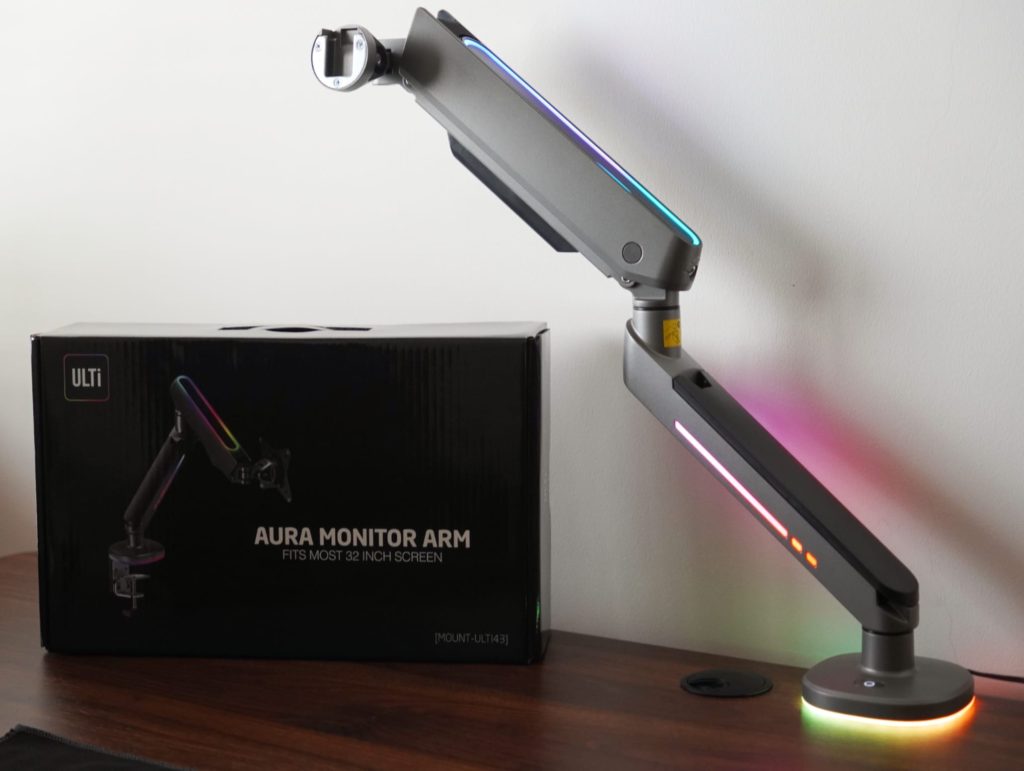 Review: ULTi Aura RGB Monitor Arm | T43 – Tech Jio